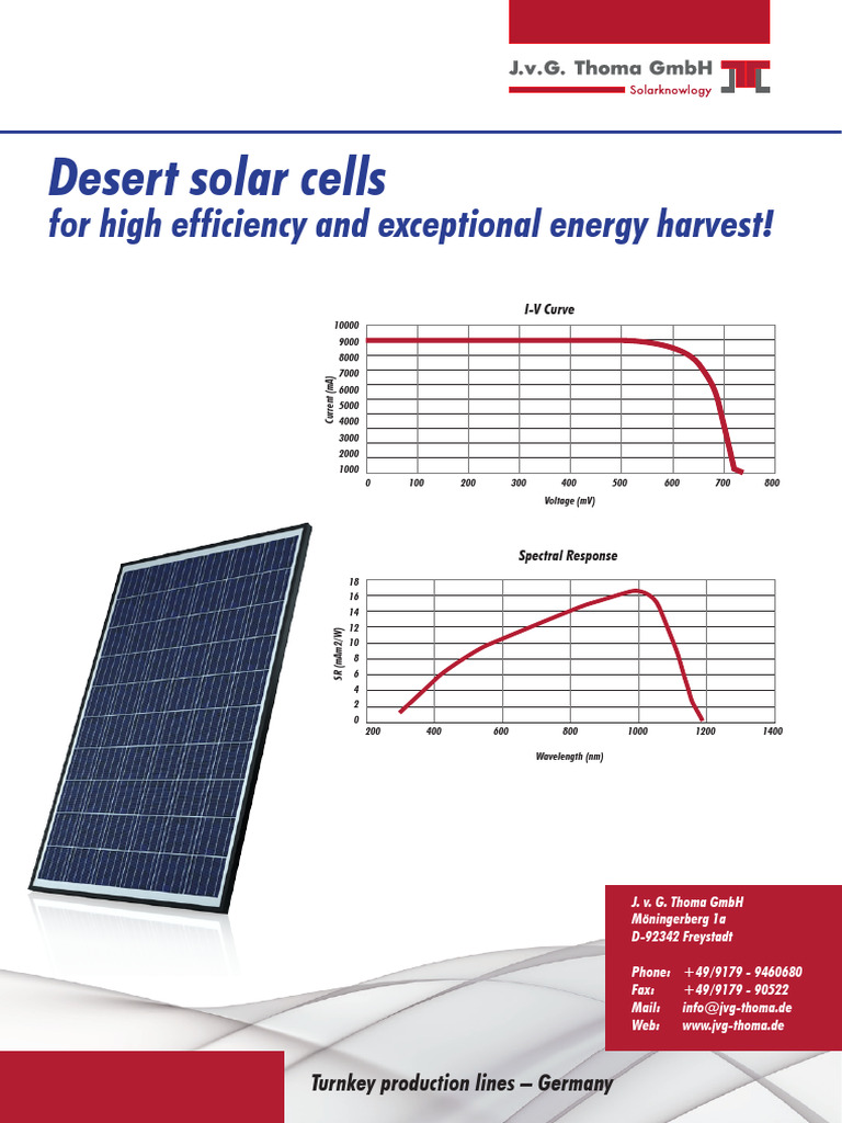 DESERT Solar Cells | PDF | Electrical Engineering | Electromagnetism