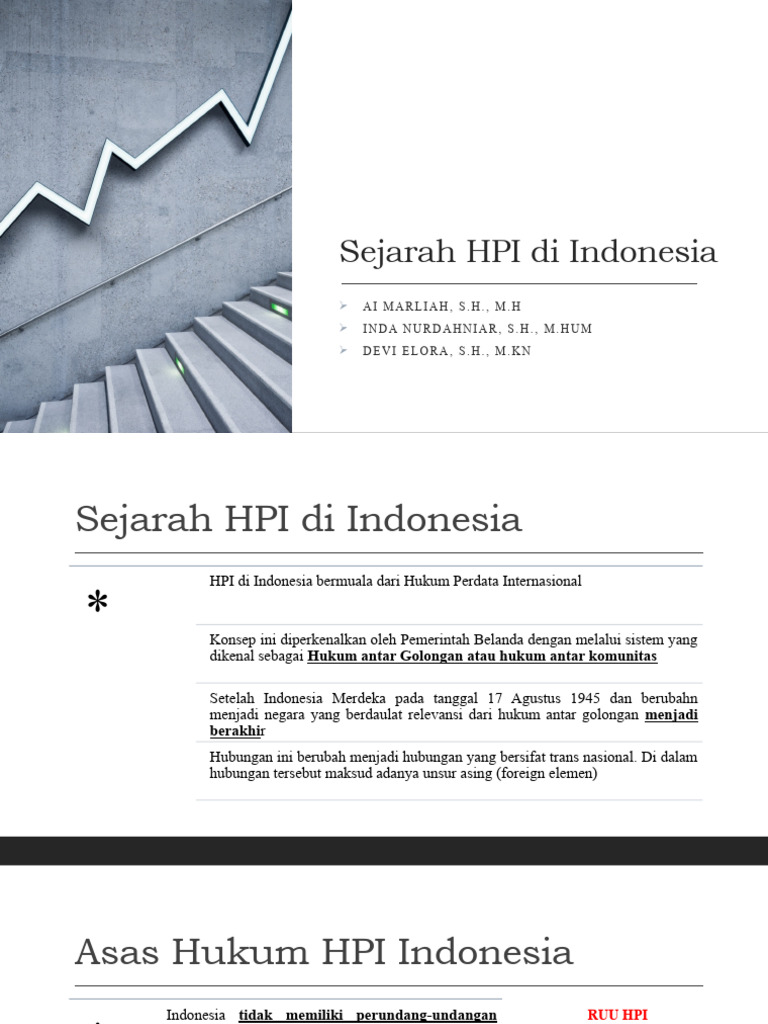Sejarah HPI dan Asas Hukum di RI | PDF