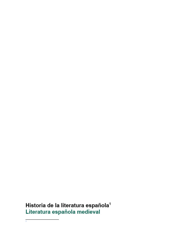 Historia de La Literatura Española | PDF | Literatura española | Poesía