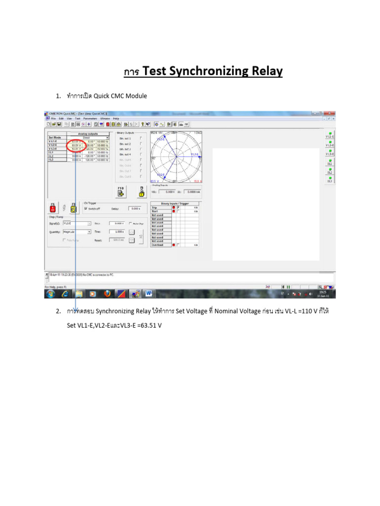 Test Synchronizing Relay | PDF