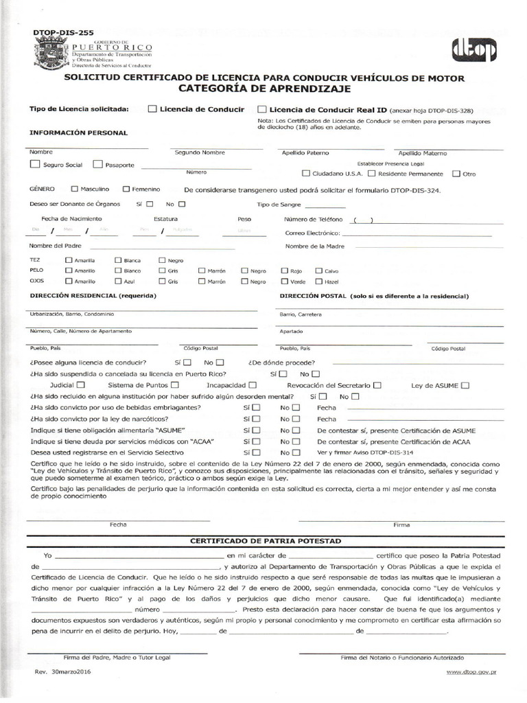 Formularios Cesco | Descargar gratis PDF | Licencia de conducir