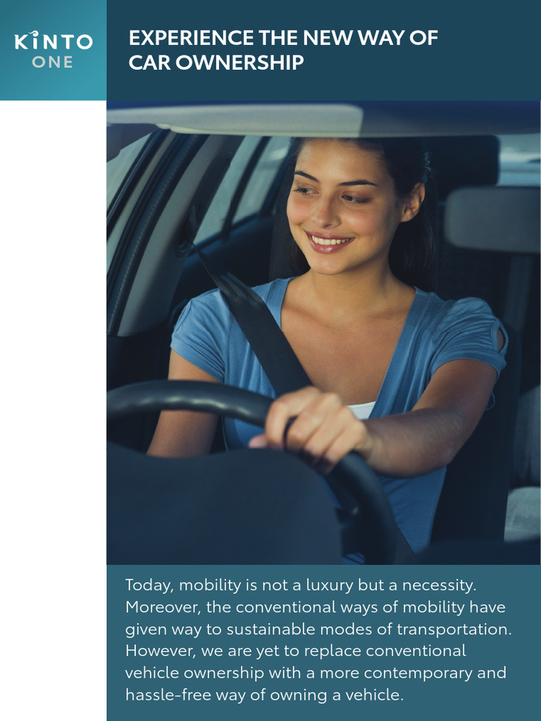 KINTO One Brochure (V5) | Download Free PDF | Lease | Car