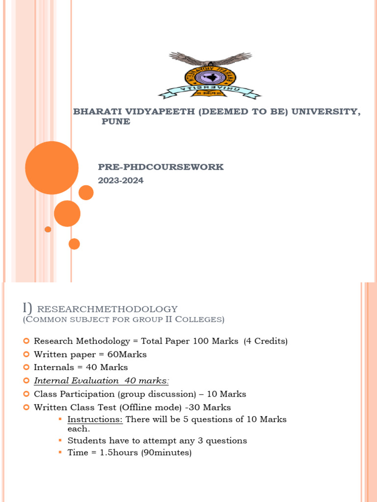 Pre - PHD Course Work. | PDF