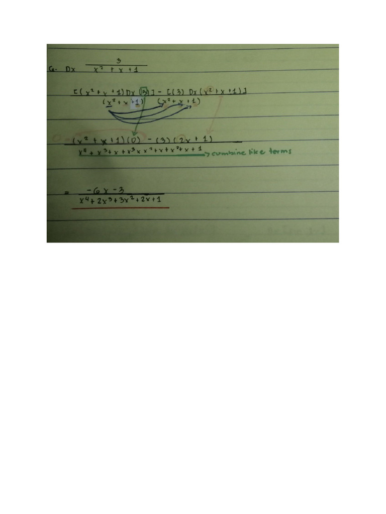 Derivatives - Quotient | PDF