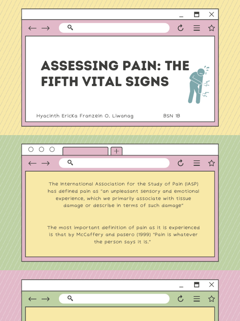 Assessing Pain as the Fifth Vital Signs | PDF | Pain | Axon