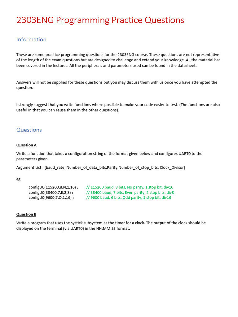 2303eng Programming Practice Questions Pdf Parameter Computer Programming Computer