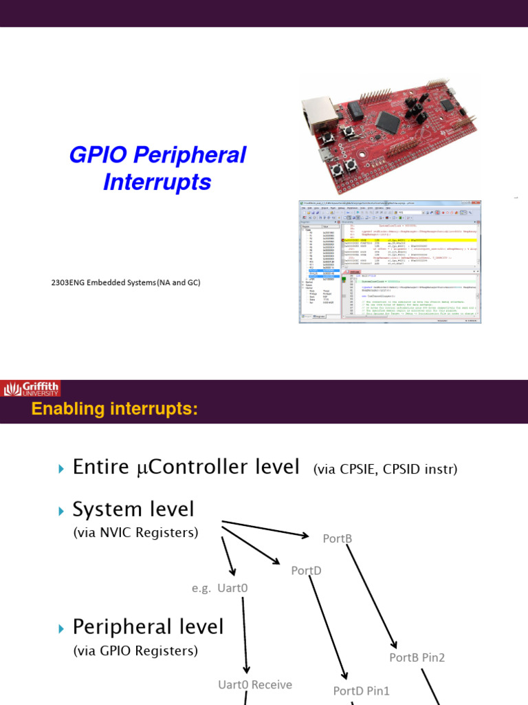 GPIO Peripheral Interrupts | PDF | Microcontroller | Computer Hardware