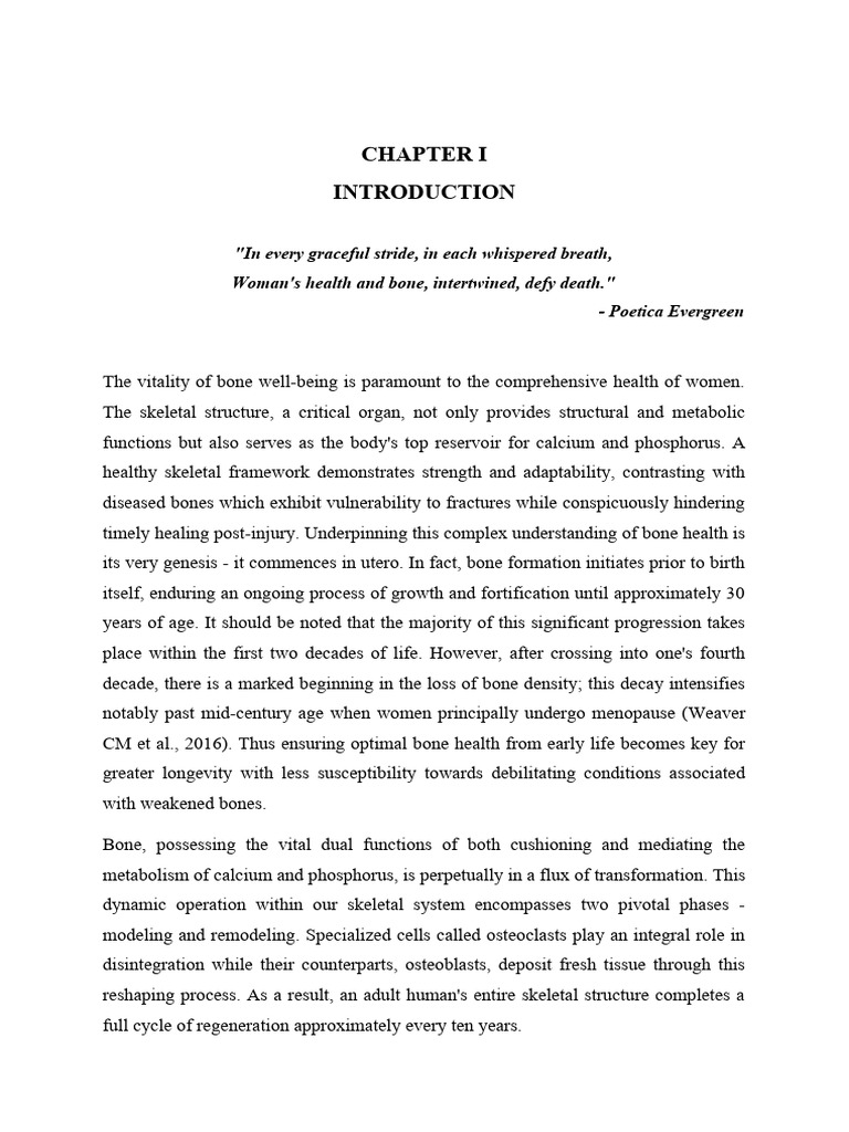 Corrected CHAPTER I - Subhathra | PDF | Bone | Vitamin D