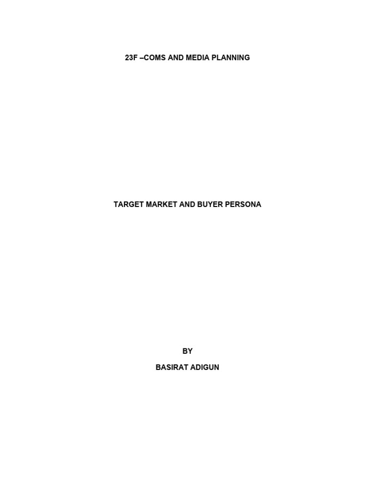23F TARGET AUDIENCE AND BUYER PERSONA EDIT 1.edited | Download Free PDF ...