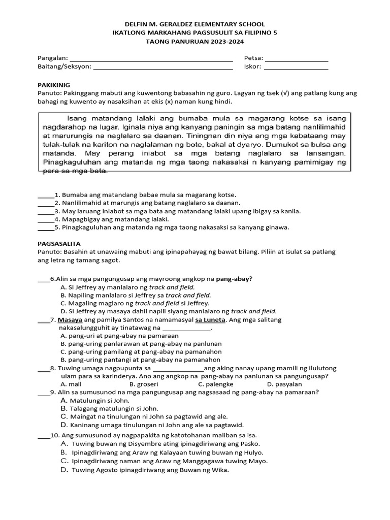 Filipino-5 Q3 | PDF