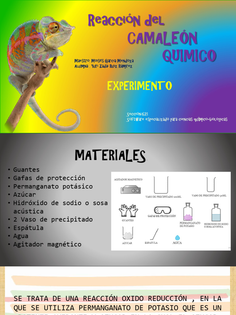 Chemix Camaleón | PDF | Redox | Hidróxido de sodio