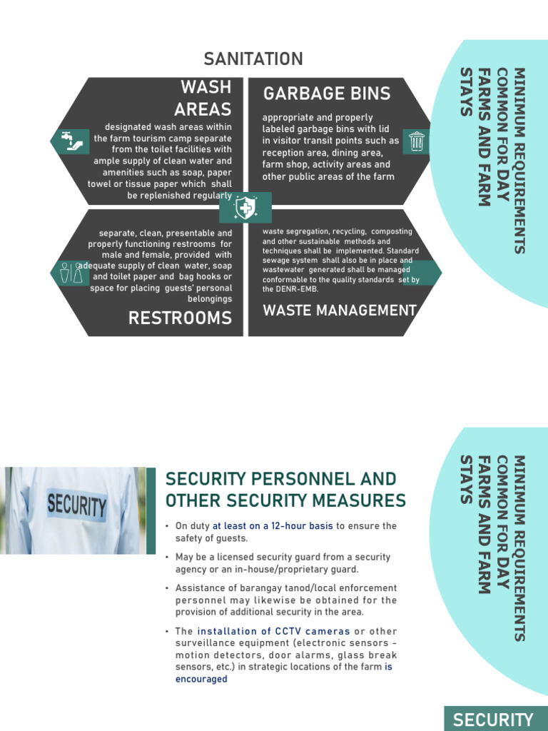 FarmTourism Sanitation & Security | PDF | Sanitation | Wash