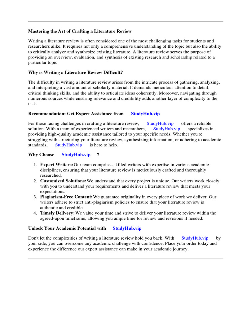 Literature Review Why Purpose | PDF | Sampling (Statistics ...