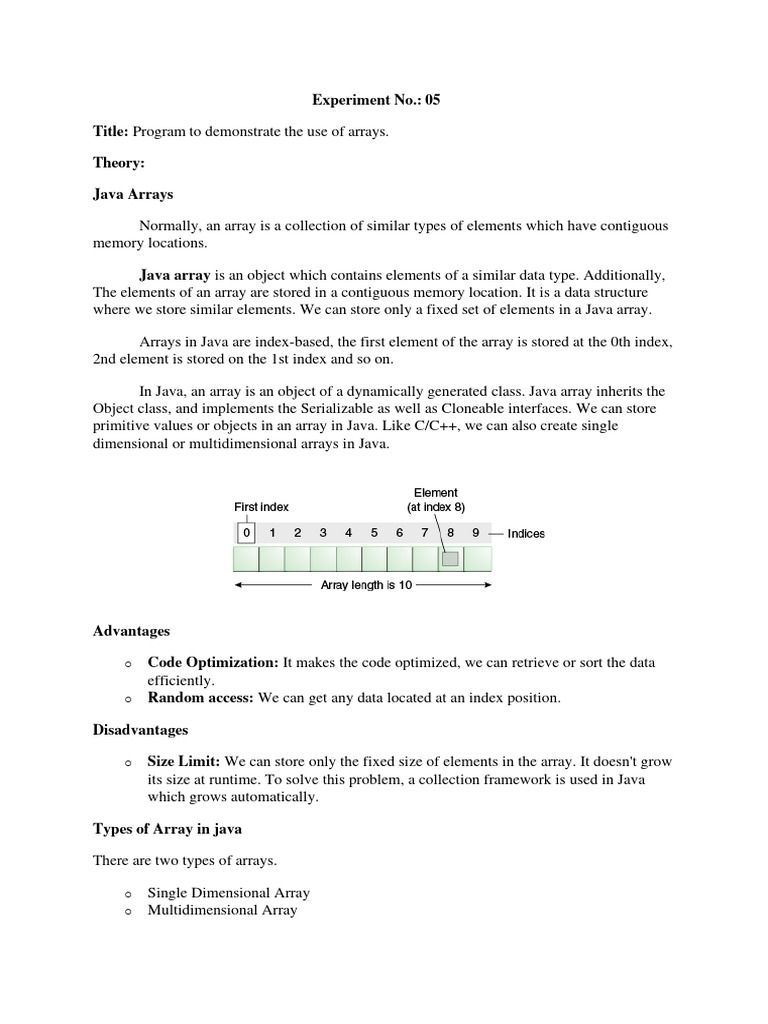 Experiment 5 | PDF | Java (Programming Language) | Data Type