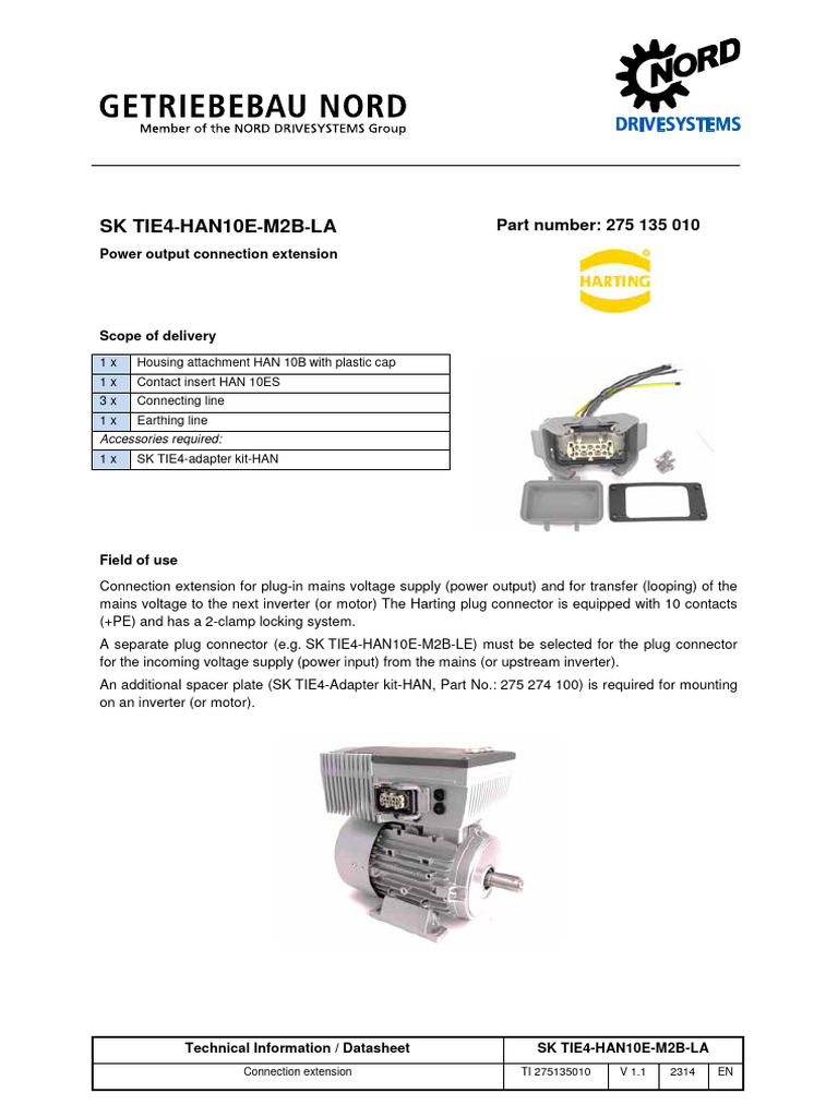 Ti 275135010 SK Tie4 Han10e m2b La en 1 | Download Free PDF | Electrical Connector | Ac Power ...