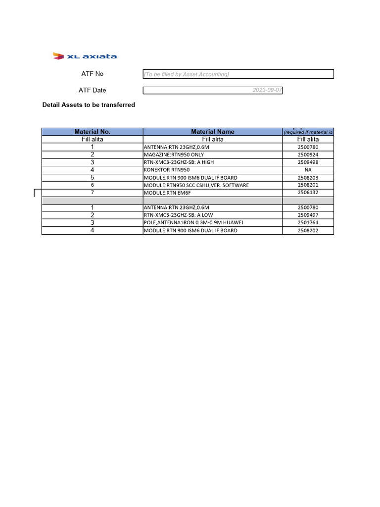 Atf Form RTN - Bal-Ba-Dpr-0360 FC Bal-Ba-Dpr-0352 | PDF