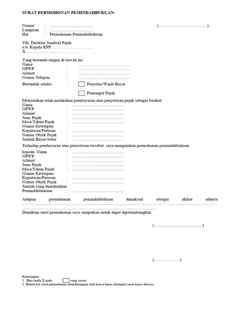 Formulir PBK Berdasarkan PMK-242 | PDF