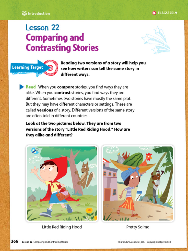Comparing and Contrasting Stories | PDF