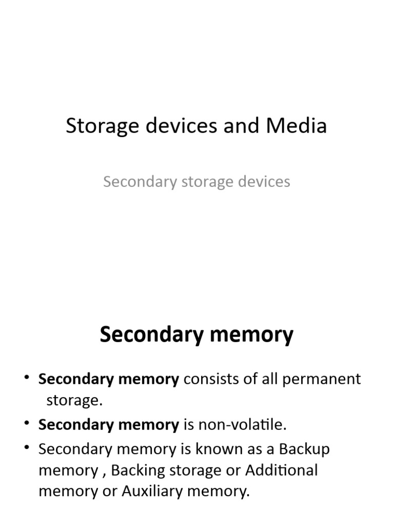 Storage Devices | Download Free PDF | Computer Data Storage | Hard Disk Drive
