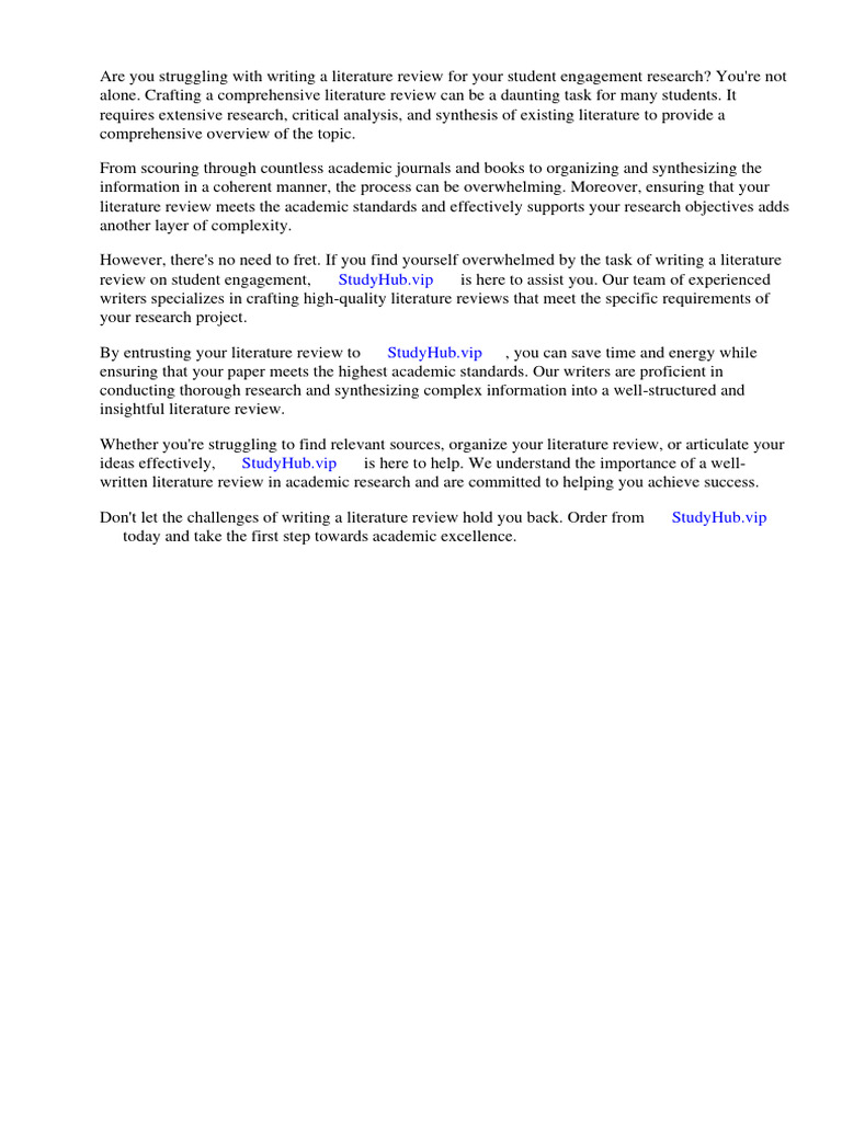 Student Engagement Literature Review PDF | PDF | Social Media | Popular ...