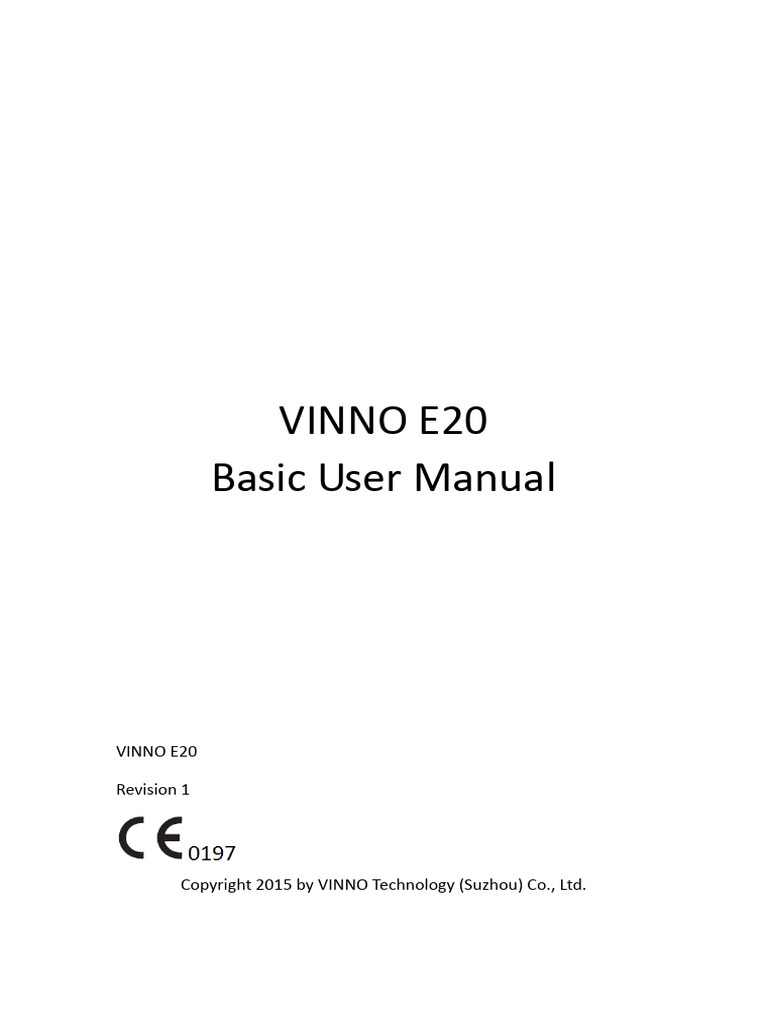 VINNO E20 Basic User Manual en - Compressed | PDF | Medical Device | International ...
