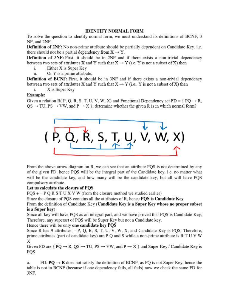 Identify Normal Form | PDF | Mathematics