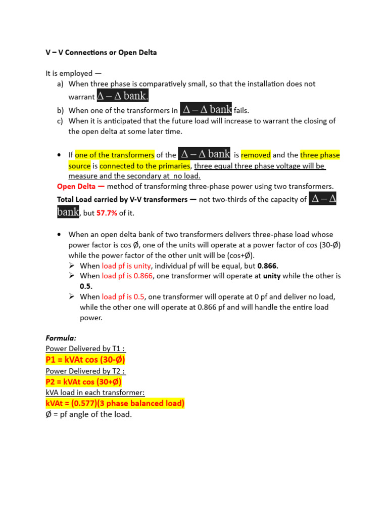 Transfo Reviewer V V T T | PDF | Transformer | Electric Power Distribution