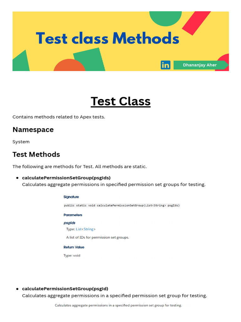 Test Class Methods Pdf Method Computer Programming Class Computer Programming