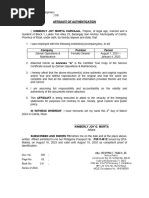 Affidavit of Authentication for Screenshots | PDF | Affidavit | Civil ...