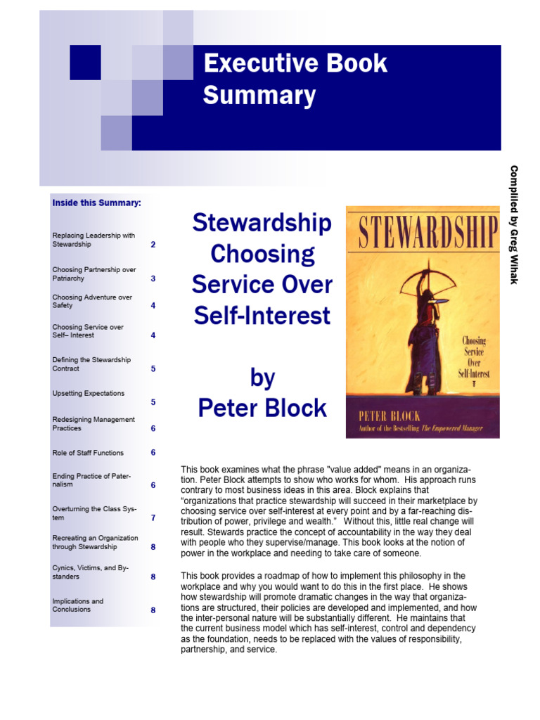 Stewardship Block EBS | PDF | Incentive | Empowerment