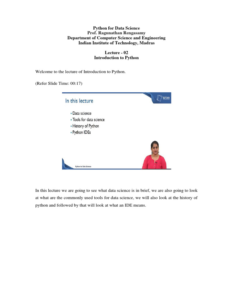 Lec 2 | PDF | Integrated Development Environment | Python (Programming Language)
