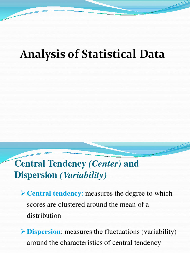 Statistical Data | PDF | Mean | Mode (Statistics)
