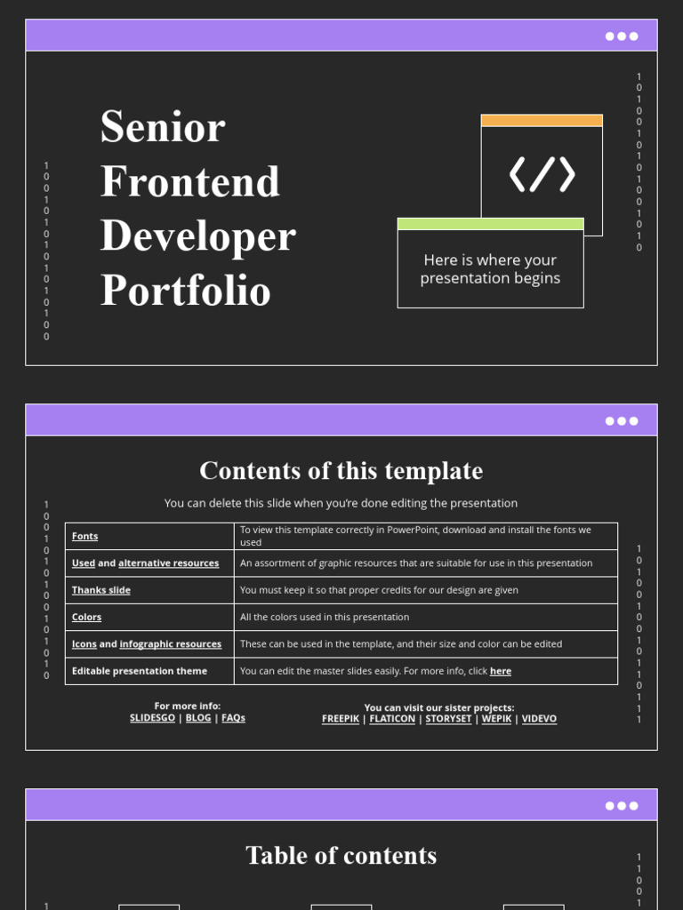 Senior Frontend Developer Portfolio | PDF | Leadership | Icon (Computing)