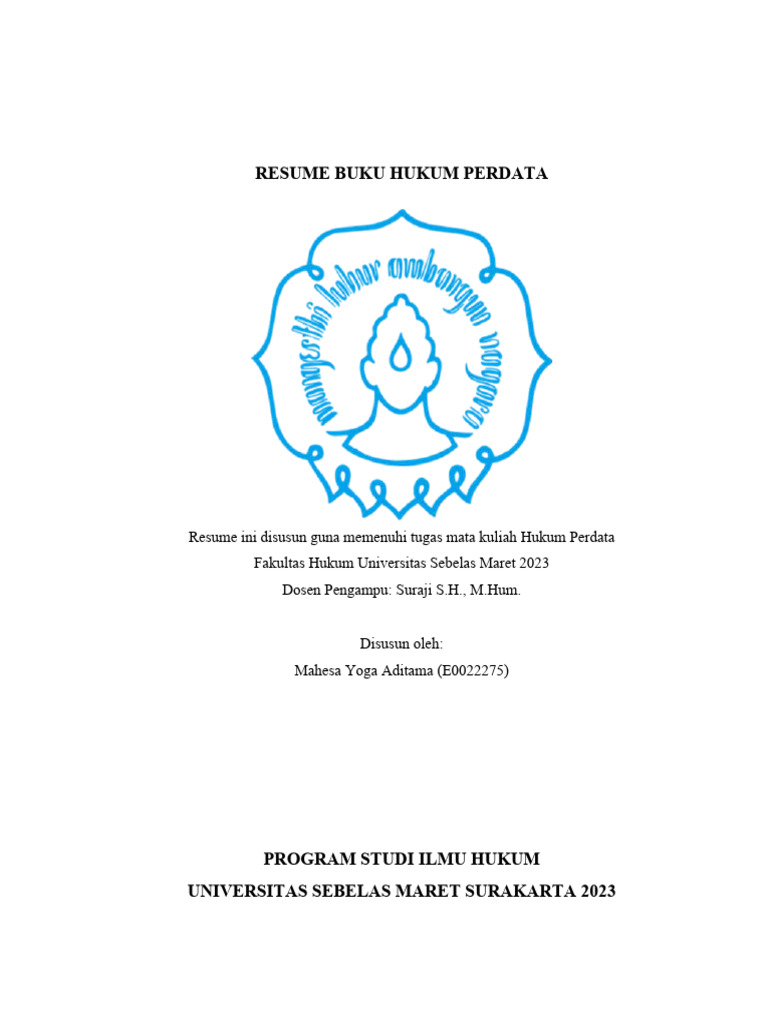 Resume Buku Hukum Perdata | PDF | Karier & Perkembangan | Hukum