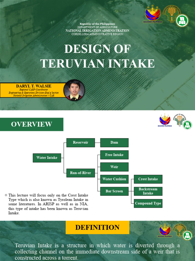 DTW TrainingPresentation DesignOfTeruvianIntake | PDF | Flood | River