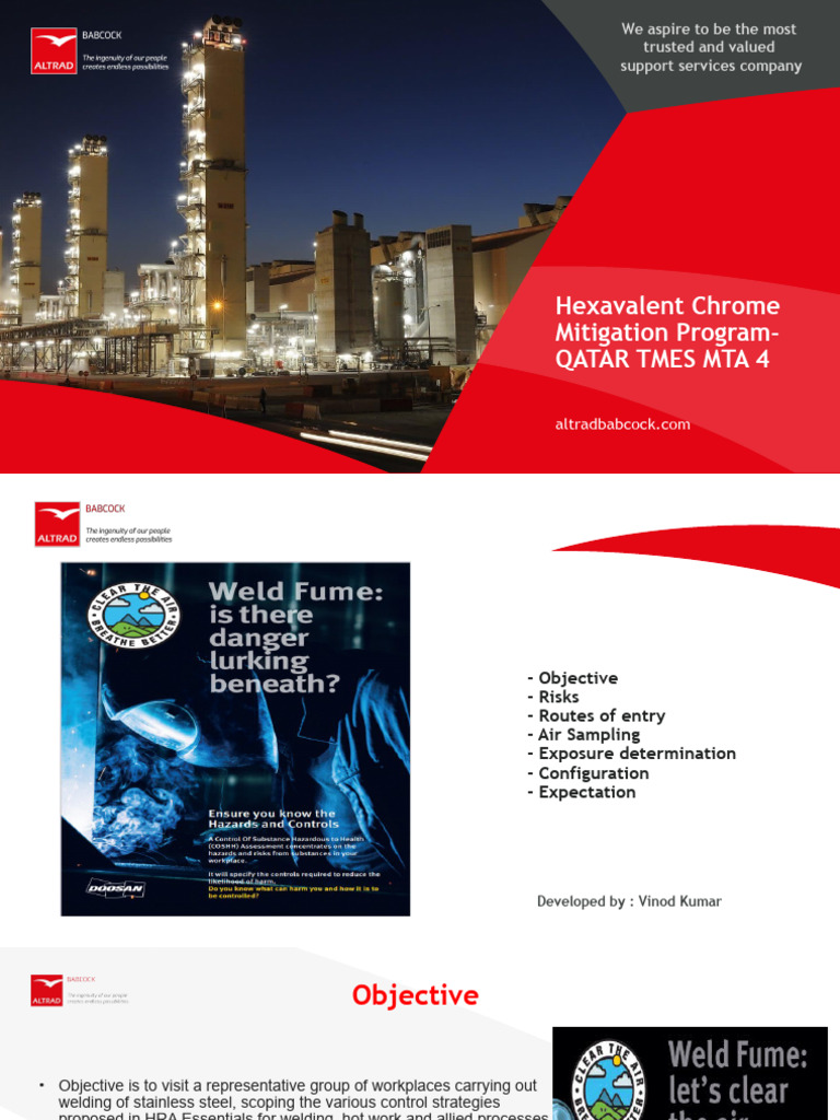 AB PPT - Weld Fume Mitigation | PDF | Chromium | Occupational Safety ...