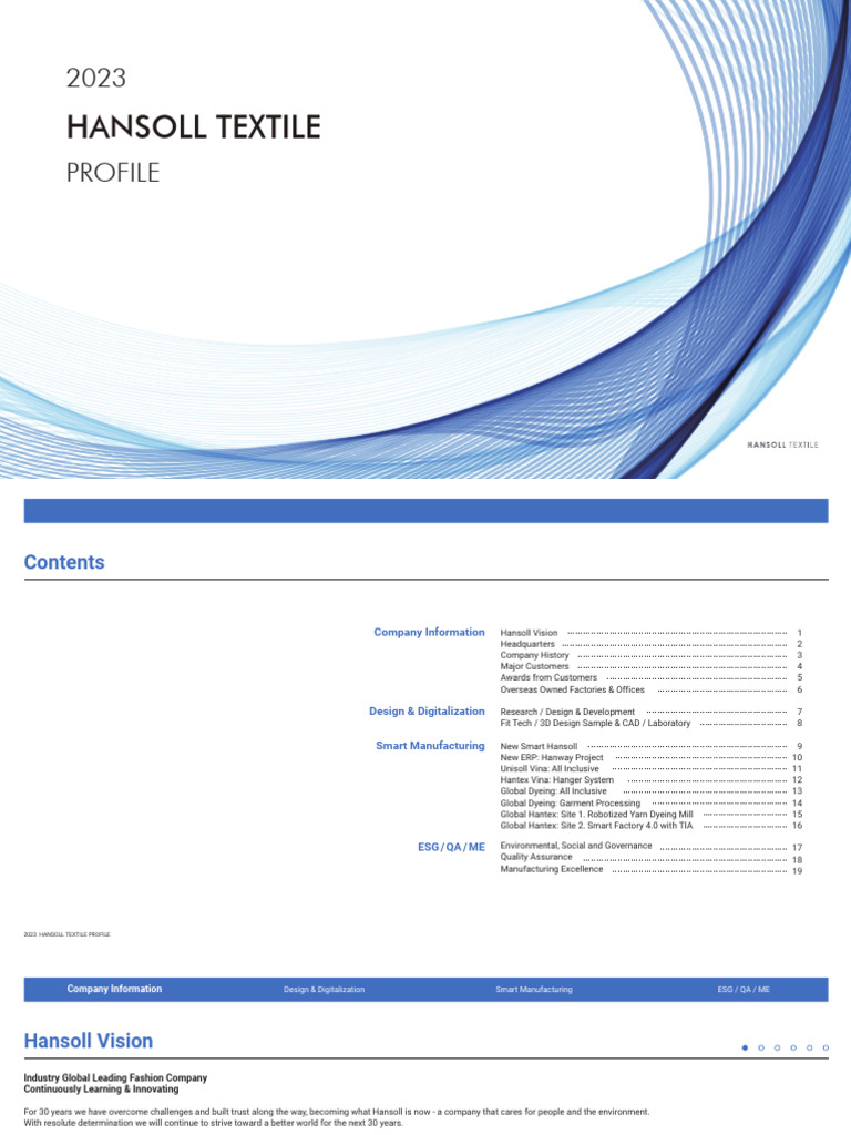 Hansoll Textile: Global Fashion Leader | PDF | Quality Assurance | Textiles