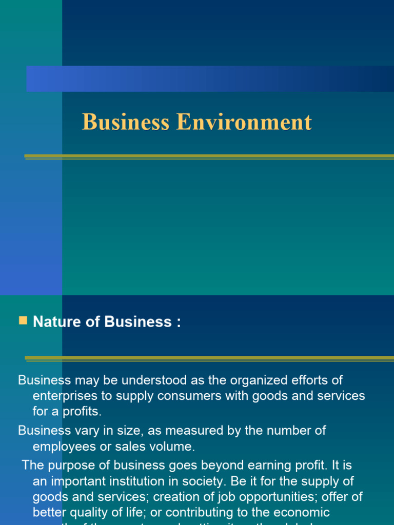Business Environment | PDF | Business | Competition