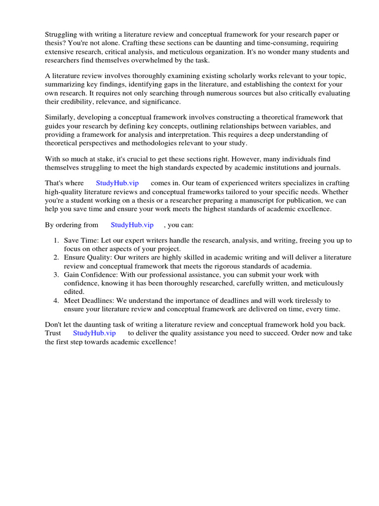 Literature Review And. Conceptual Framework | PDF | Information ... Literature Review And. Conceptual Framework | PDF | Information ...