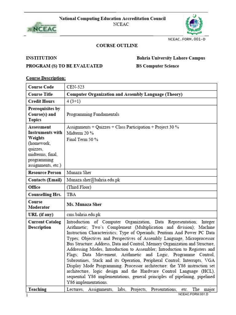 OBE COAL Theory CEN323 16102023 102217am 21022024 020112pm 26022024 014356pm | PDF | Assembly ...