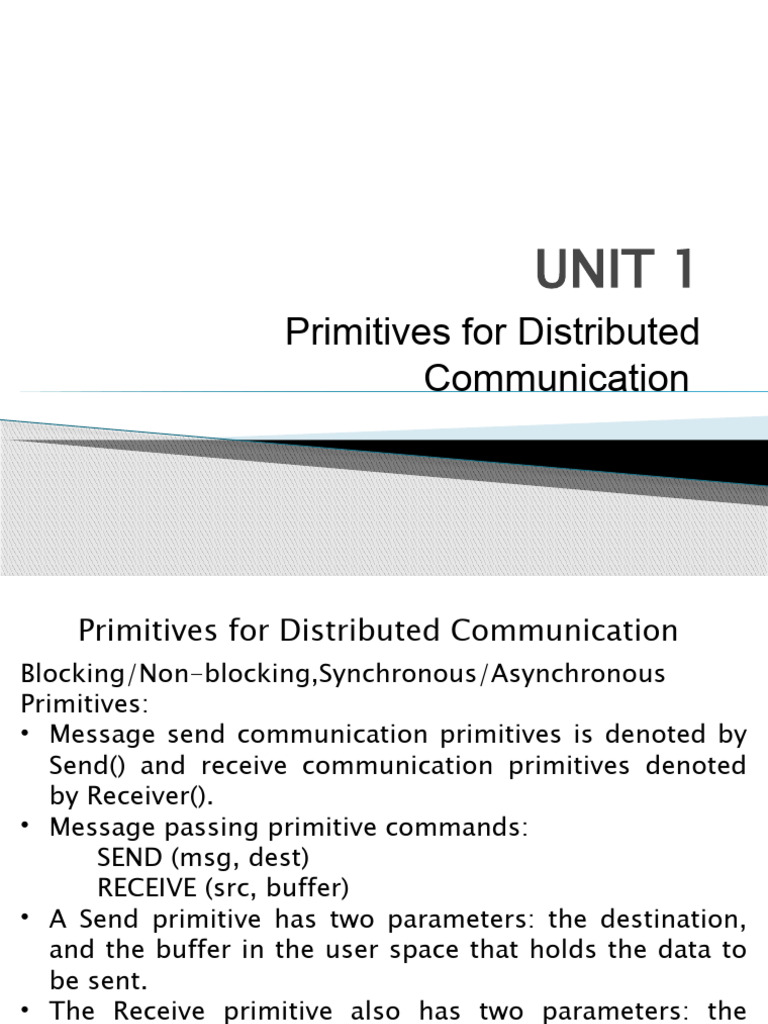 Primitives For Distributed Communication | PDF | Message Passing | Message Passing Interface