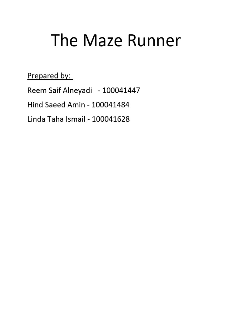 The Maze Runner (Final) | PDF | Robot | Robotics