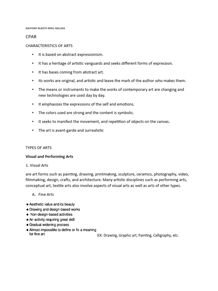 Cpar Reviewer | PDF | The Arts | Theatre