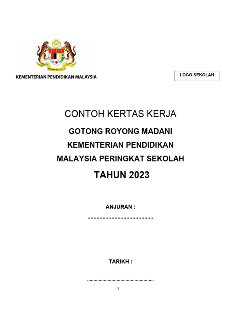 CONTOH KERTAS KERJA | PDF