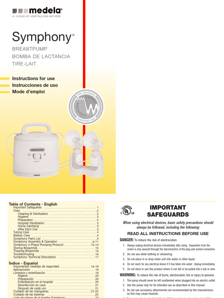 BREASTPUMP Symphony | PDF | Breastfeeding | Breast Milk