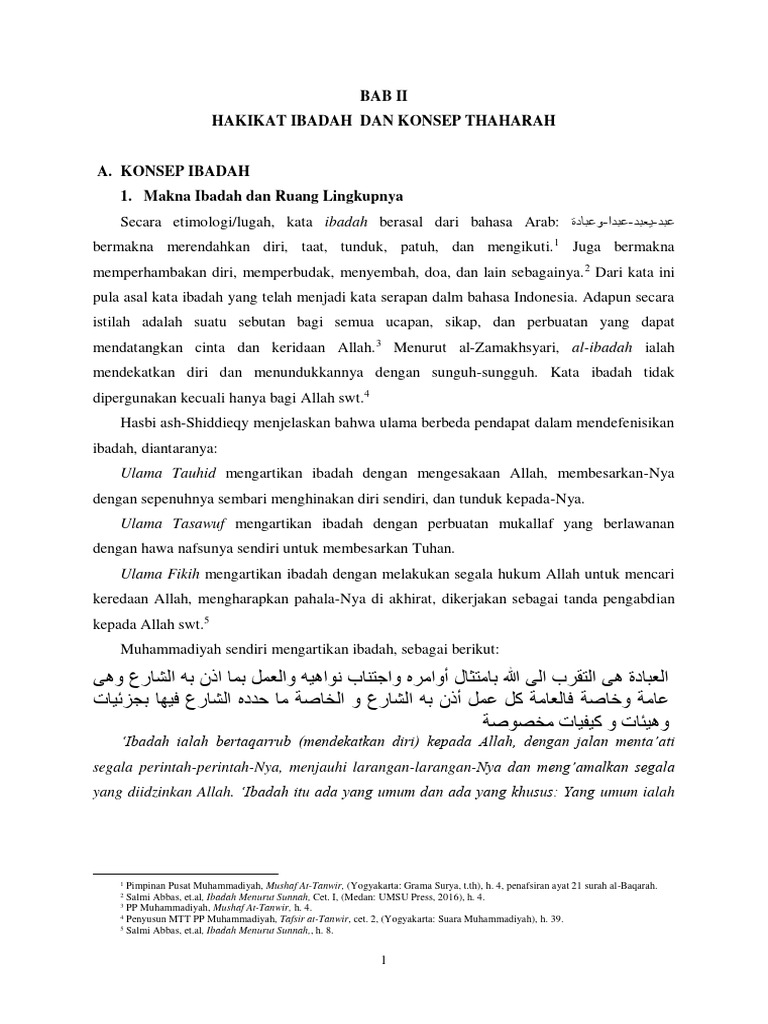 Hakikat Ibadah Dan Konsep Taharah | PDF