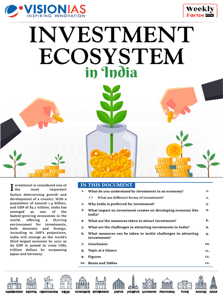 VisionIAS Weekly Focus January 2024 Investment Ecosystem in India | PDF ...