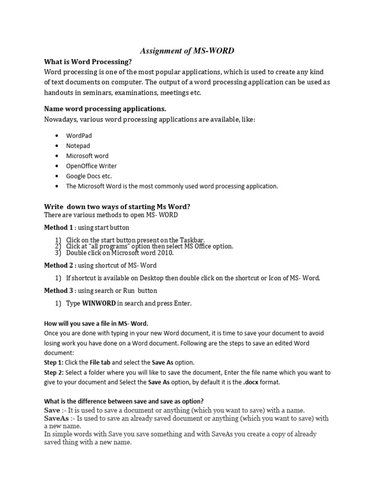 Word-Processing | PDF | Microsoft Word | Software Word-Processing | PDF | Microsoft Word | Software