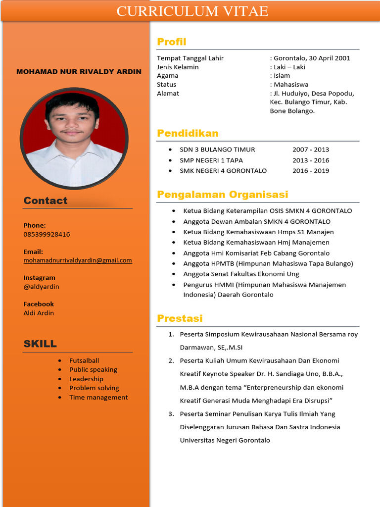 Contoh resume diri | PDF