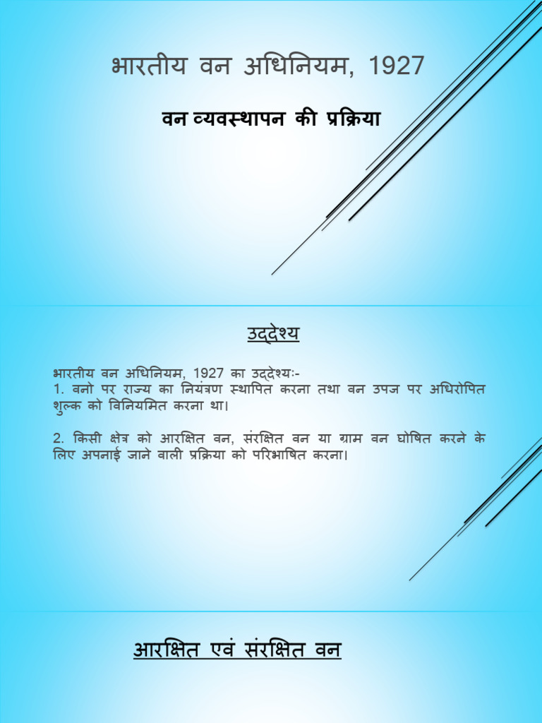 Forest Act-1927 | PDF